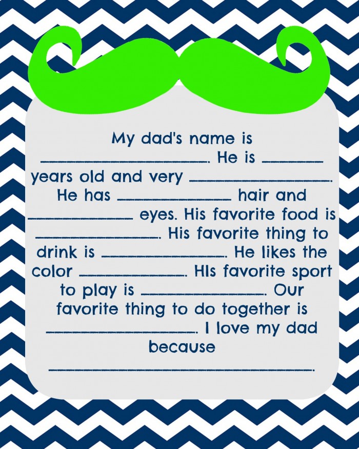 About My Dad Free Fathers Day Printable {not Quite} Susie Homemaker
