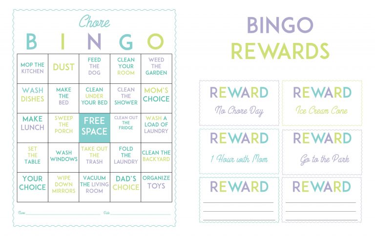 Make Chores More Fun with This Free Printable Chore Bingo Game Board ...