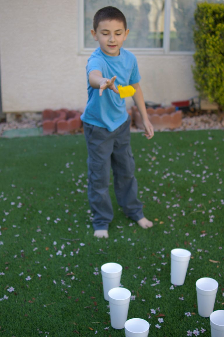 DIY Goldfish® Crackers Cup Toss Game! - {Not Quite} Susie Homemaker