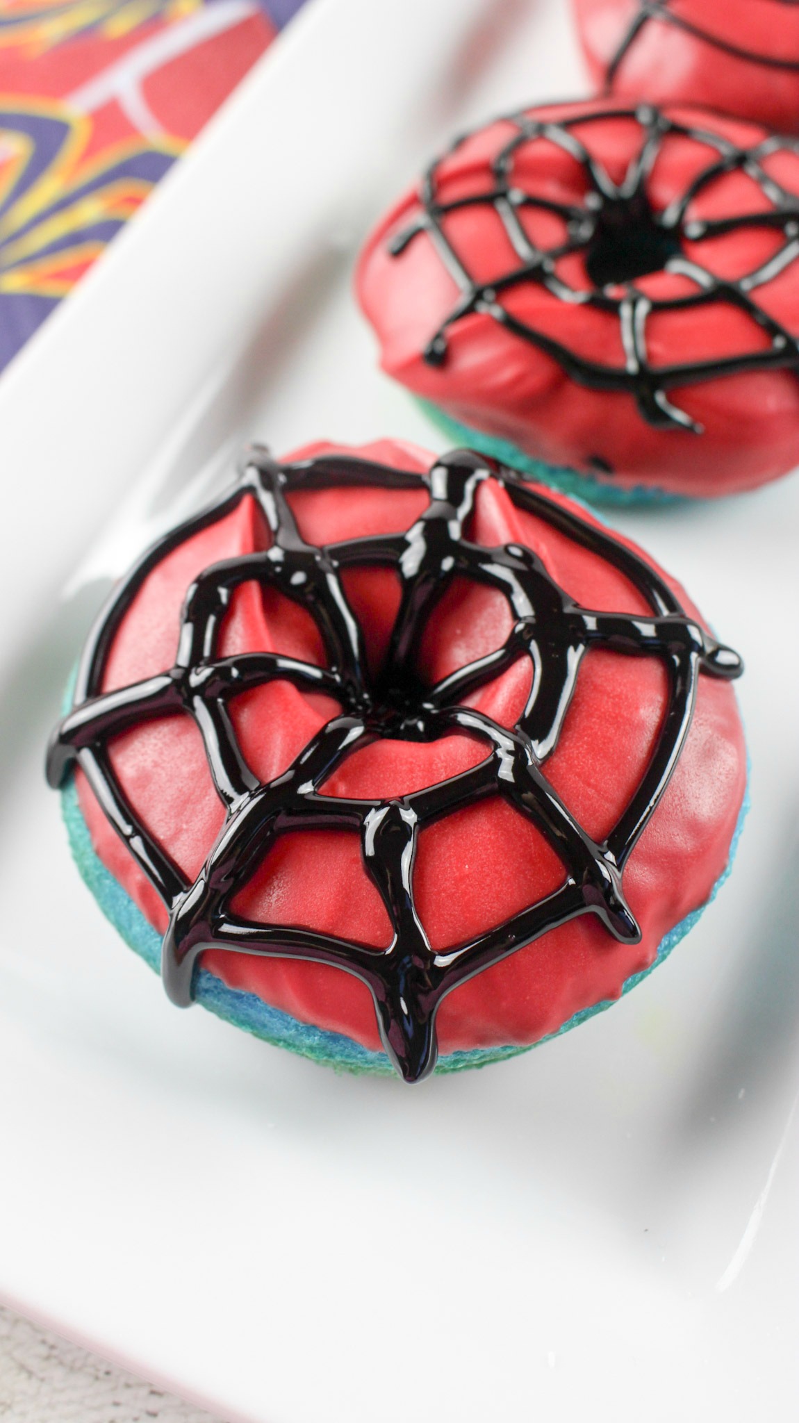Spider-Man Webslinger Donuts Recipe - {Not Quite} Susie Homemaker