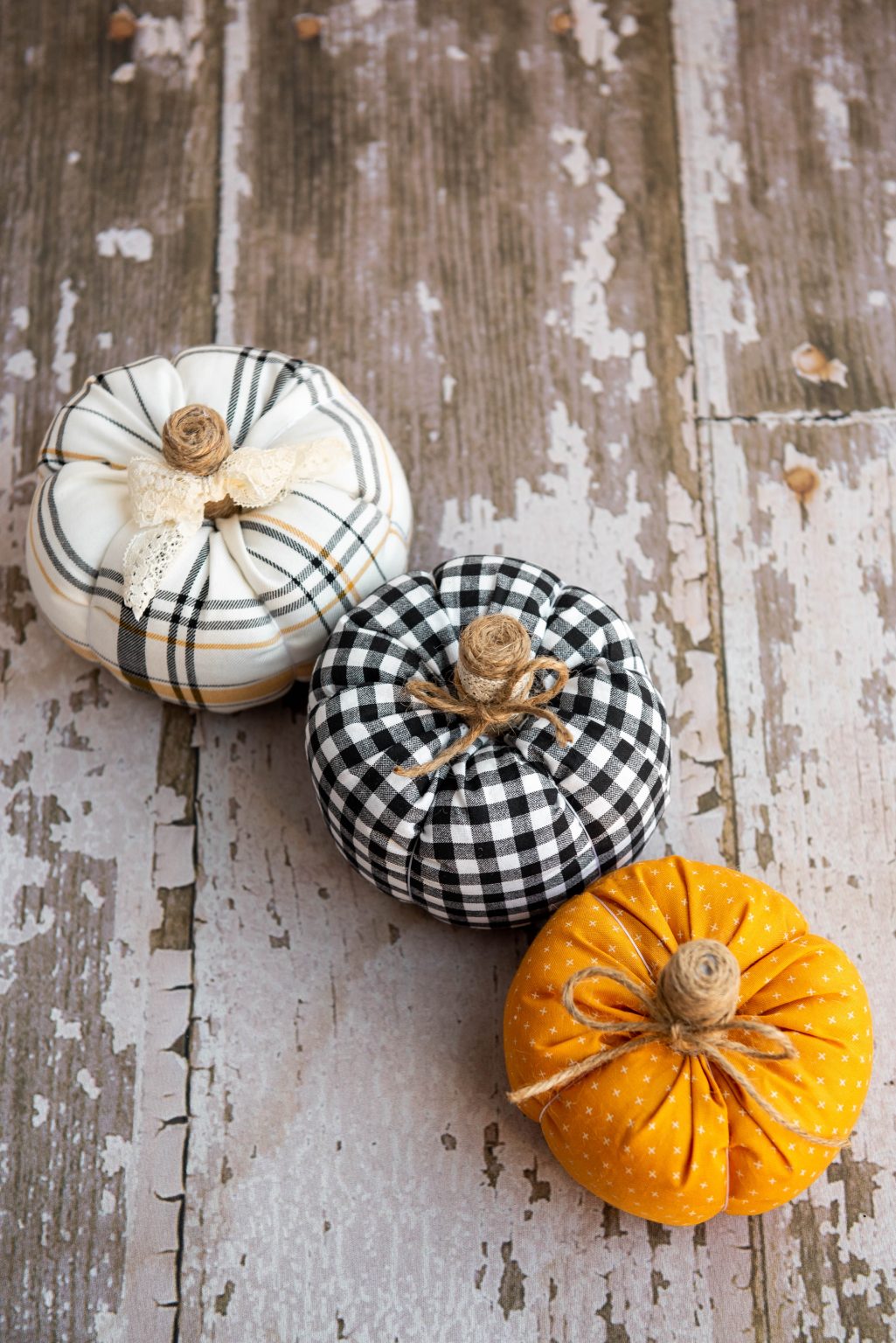 DIY Farmhouse Style Fabric Pumpkins - {Not Quite} Susie Homemaker