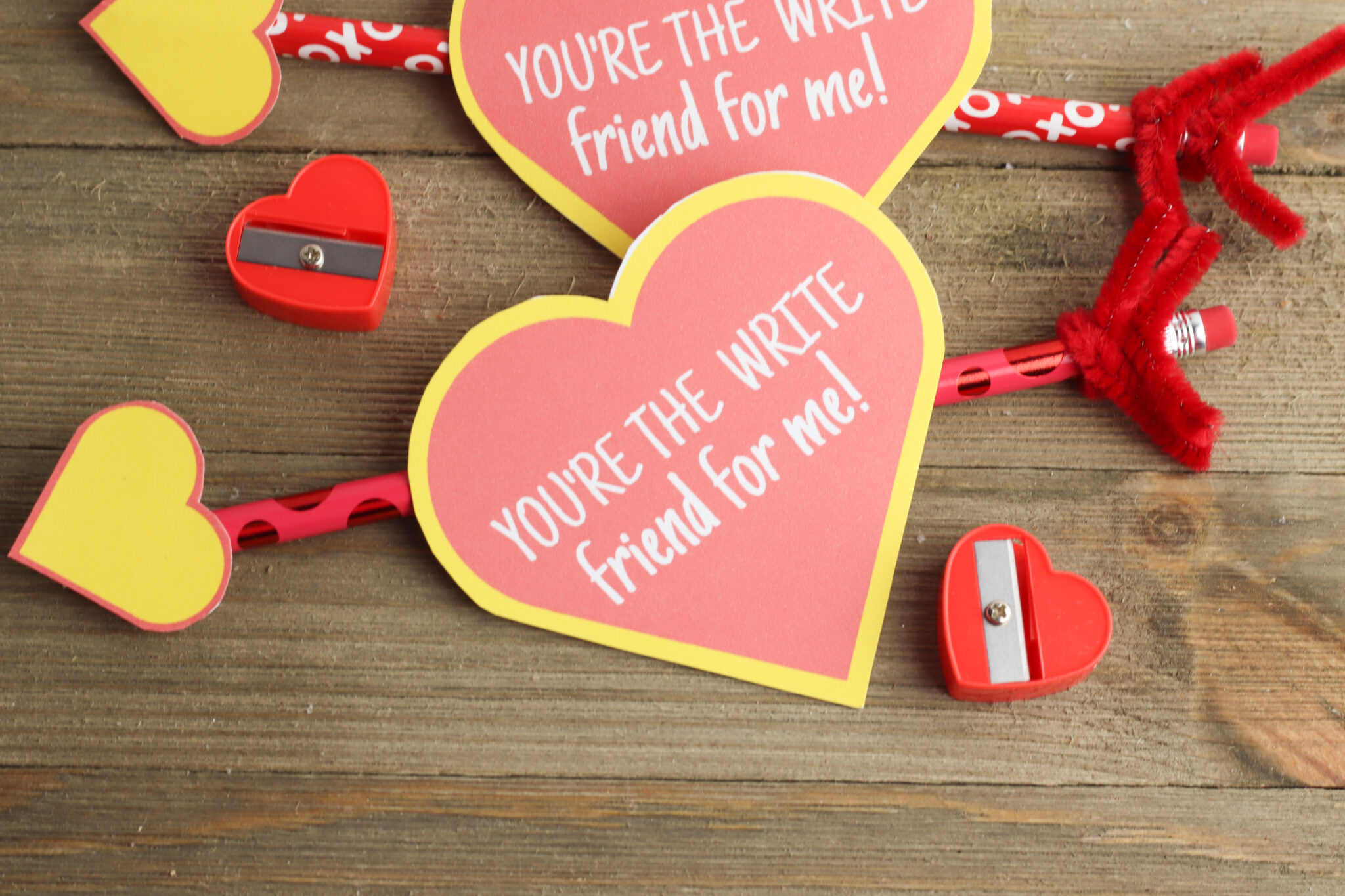 Free Printable Classroom Valentine's Day Cards - Pencil Valentines ...
