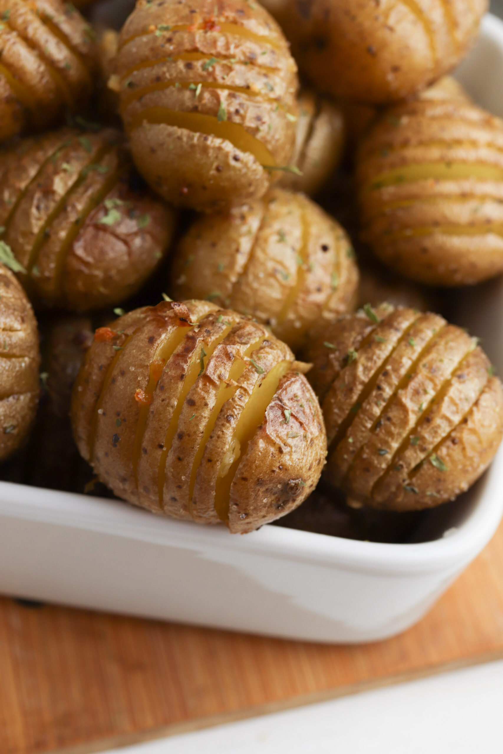 Mini Hasselback Potatoes Recipe | Easy Baby Potatoes Side Dish - {Not ...