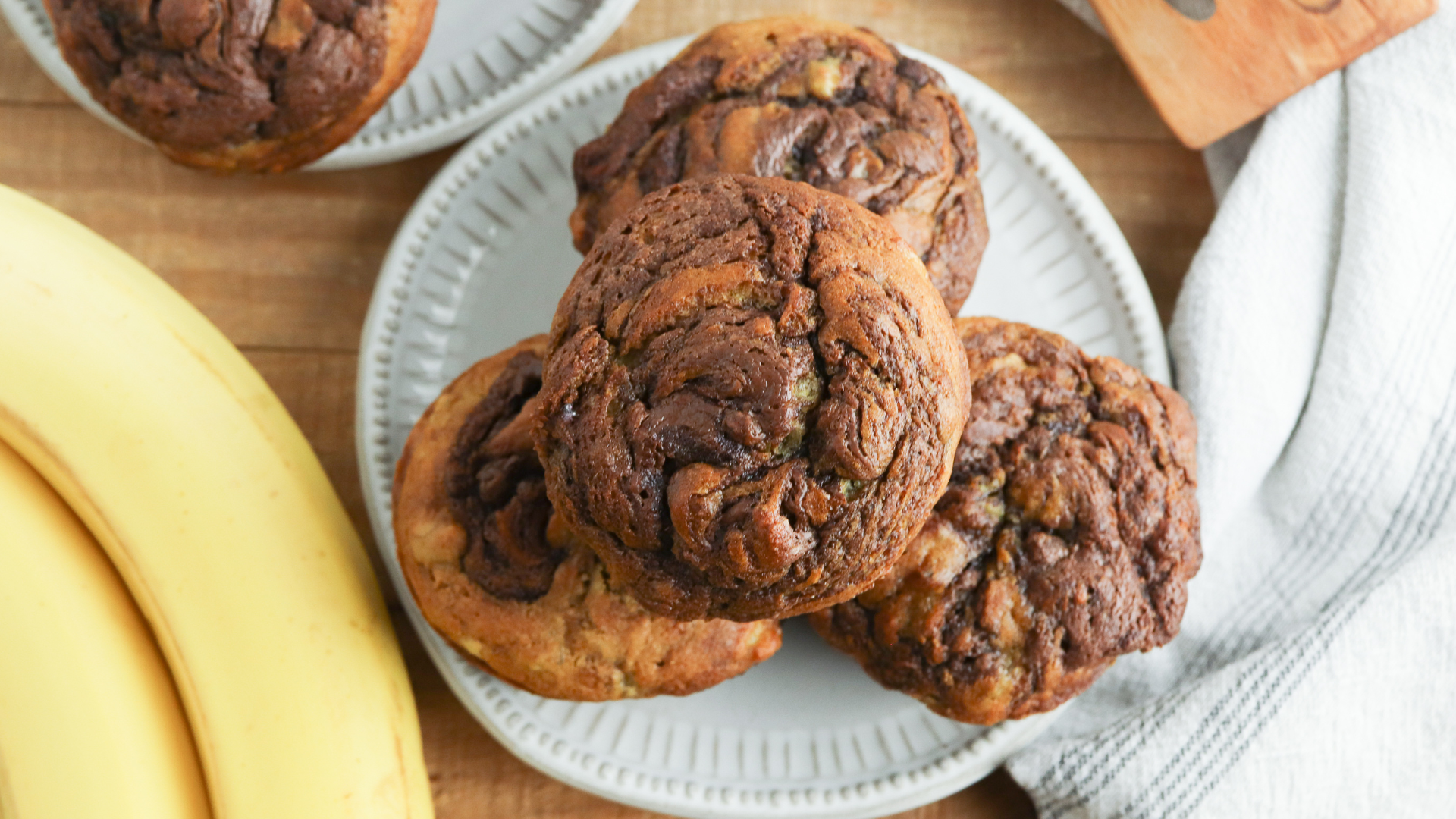 Nutella Banana Muffins Recipe - {Not Quite} Susie Homemaker